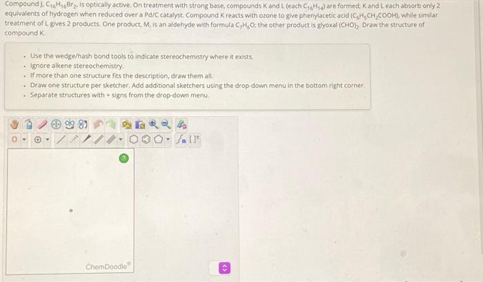 Solved Compound J, ( mathrm{C}_{16} mathrm{H}_{16} | Chegg.com