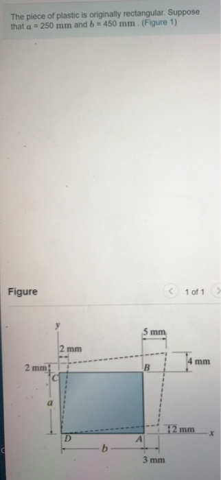 Solved The piece of plastic is originally rectangular. | Chegg.com