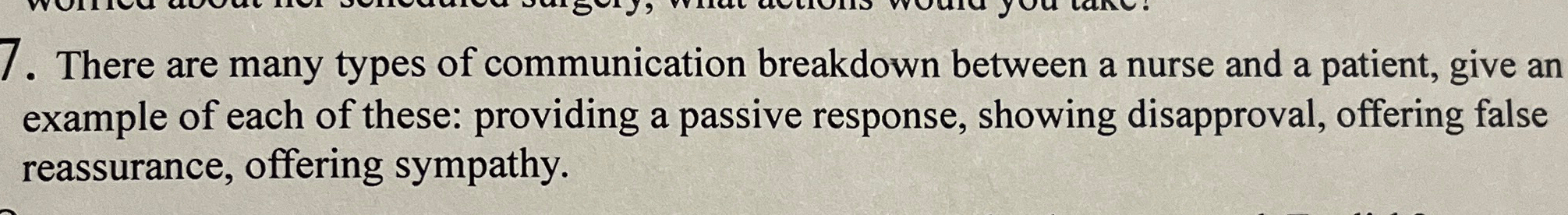 Solved There are many types of communication breakdown | Chegg.com