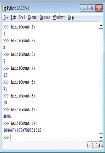 Solved 1. ﻿Recall the recursive solution to Towers of Hanoi | Chegg.com