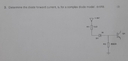 Solved Determine the diode tonward current, lo for a complex | Chegg.com