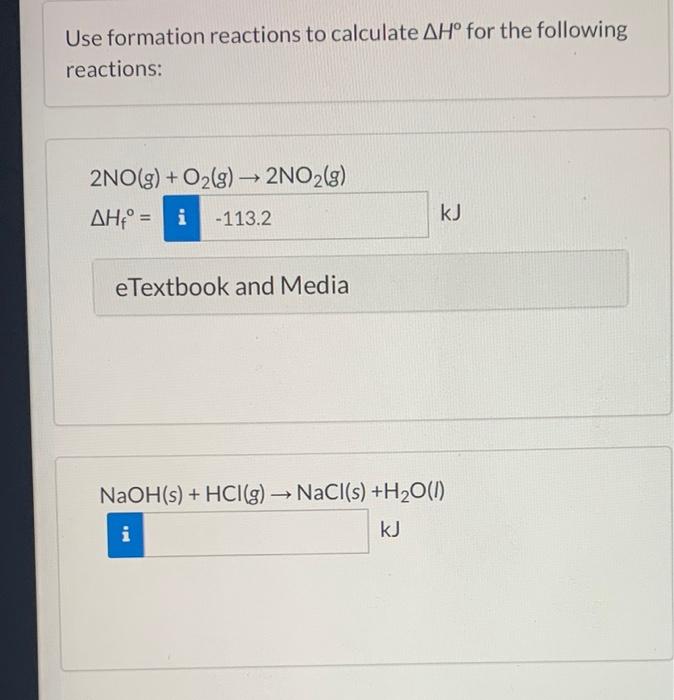 Solved Use formation reactions to calculate ΔH∘ for the | Chegg.com