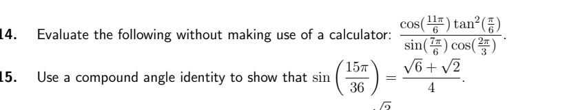 Solved Use a compound angle identity to show that: sin | Chegg.com