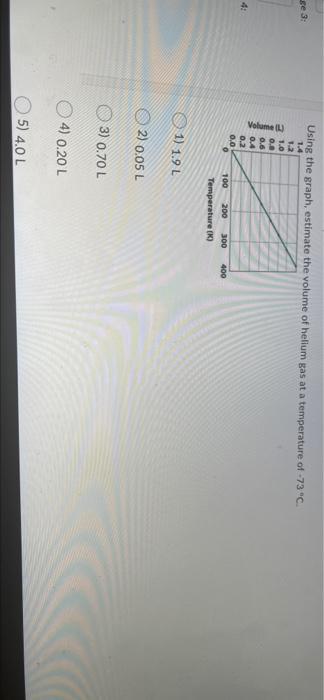Solved se 3: Using the graph, estimate the volume of helium | Chegg.com