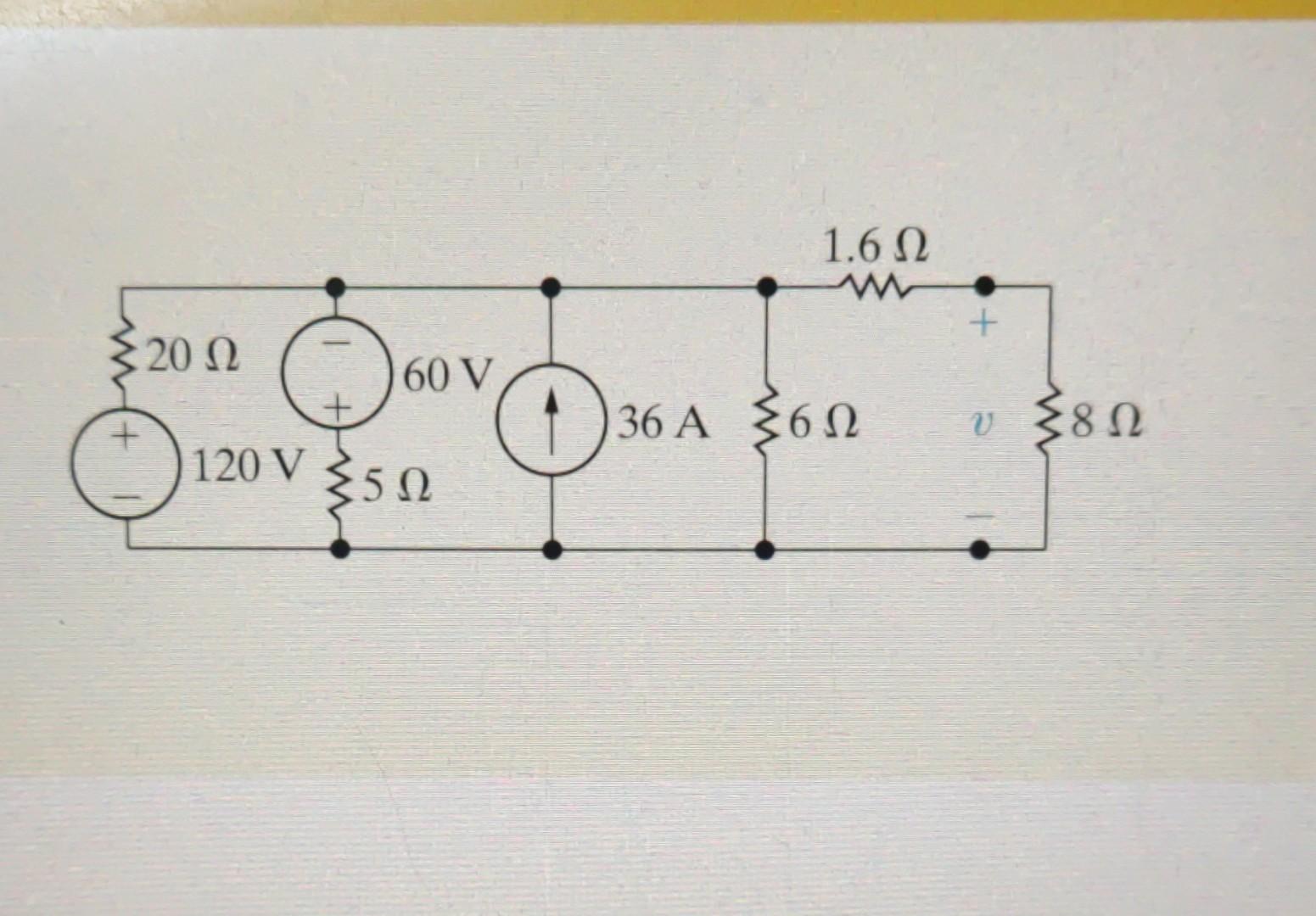 Solved Please use mesh current method to find the voltage | Chegg.com