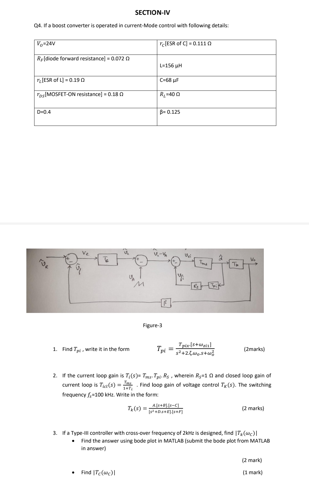 Solved SECTION-IVQ4. ﻿If a boost converter is operated in | Chegg.com
