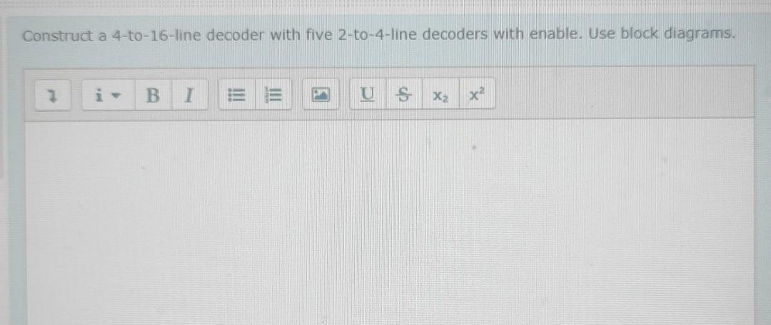 Solved Construct a 4-to-16-line decoder with five | Chegg.com