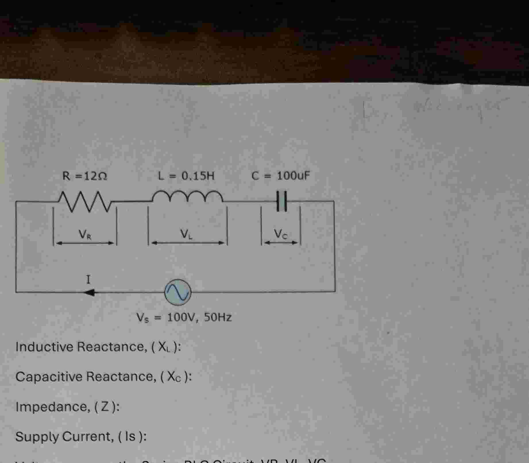 Solved How would I solve for the following based off the | Chegg.com