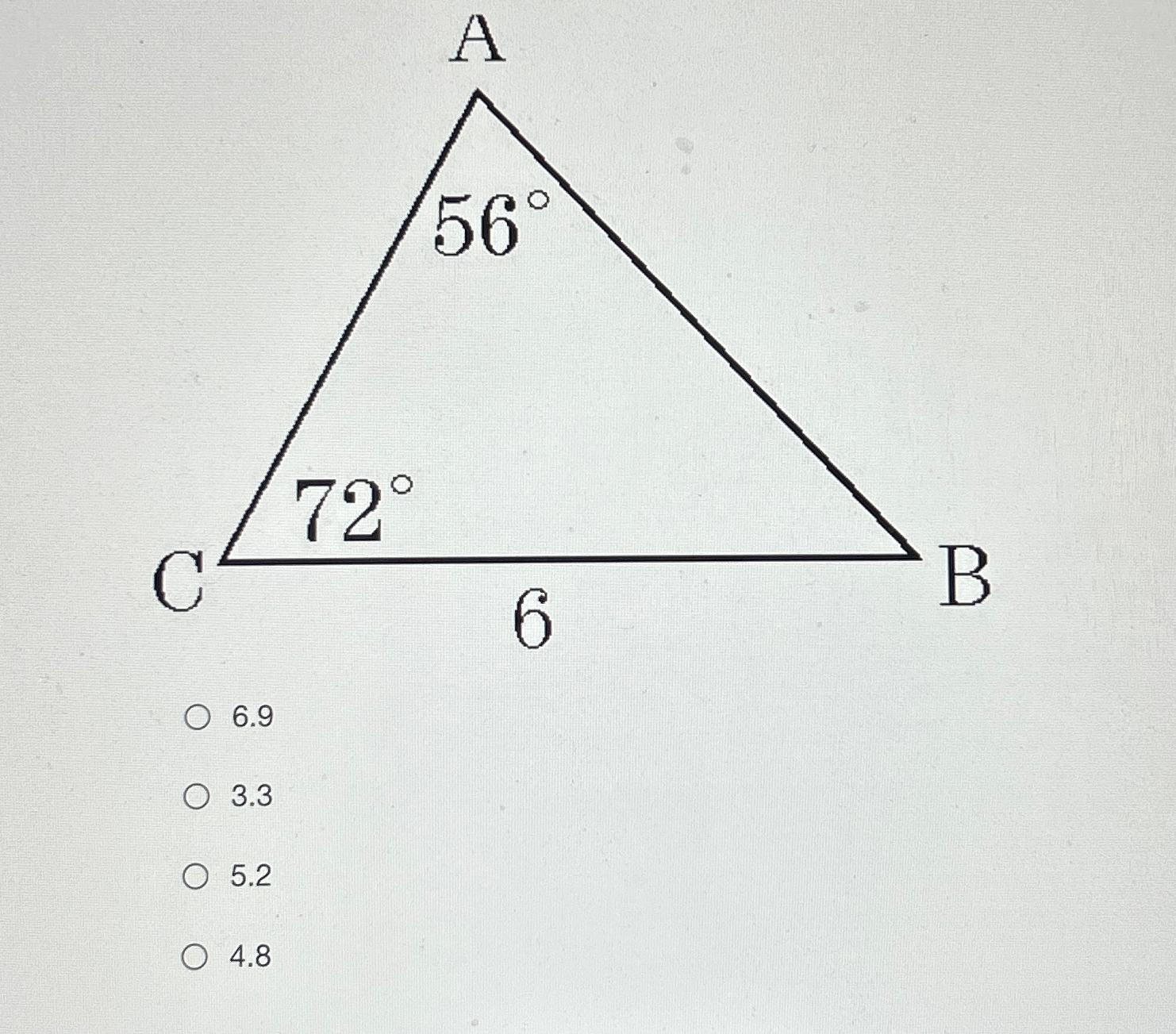 Solved Calculate the length of side AB in triangle CAB to 1 | Chegg.com