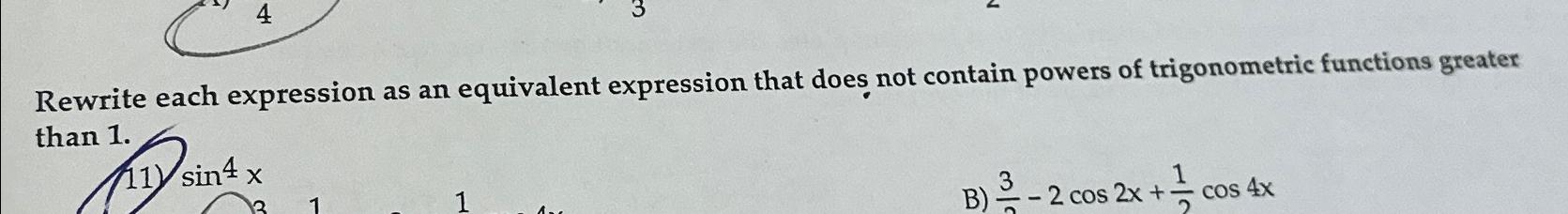 Solved Rewrite each expression as an equivalent expression | Chegg.com