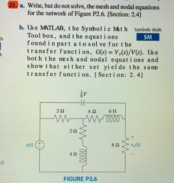 Solved 21. a. Write, but do not solve, the mesh and nodal | Chegg.com