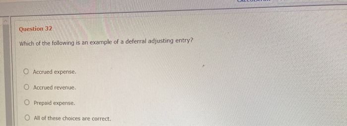 Solved Question 32 Which of the following is an example of a | Chegg.com