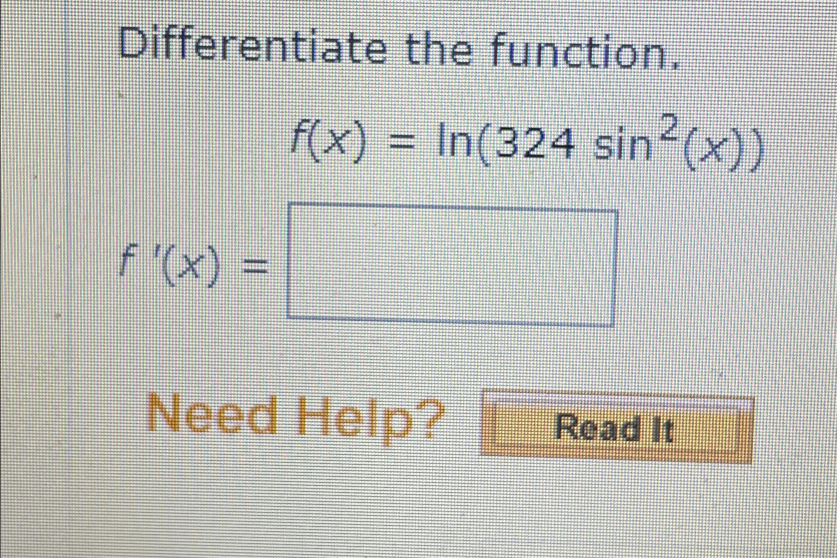 Solved Differentiate the | Chegg.com