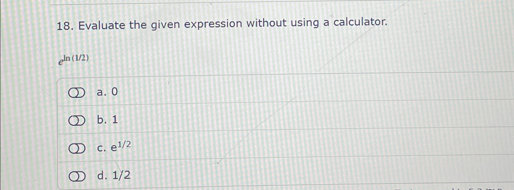 Solved Evaluate the given expression without using a | Chegg.com