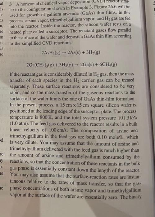 3 A horizontal chemical vapor deposition (CVD) | Chegg.com
