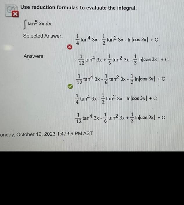 Solved Use reduction formulas to evaluate the integral. | Chegg.com