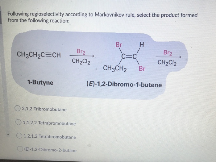 Solved Following regioselectivity according to Markovnikov | Chegg.com