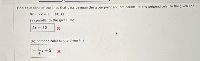 Solved Find equations of the lines that pass through the | Chegg.com