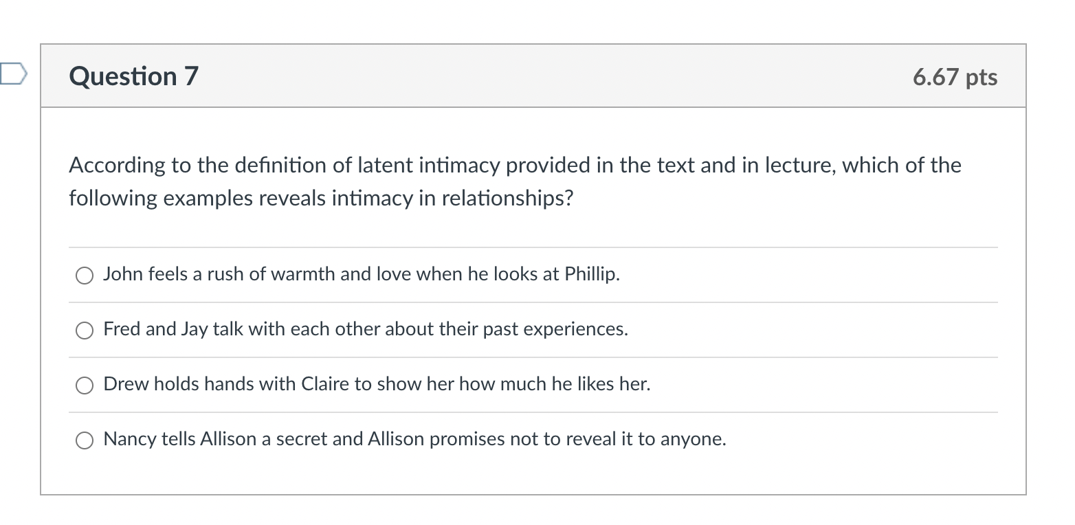 Solved Question 7According to the definition of latent | Chegg.com