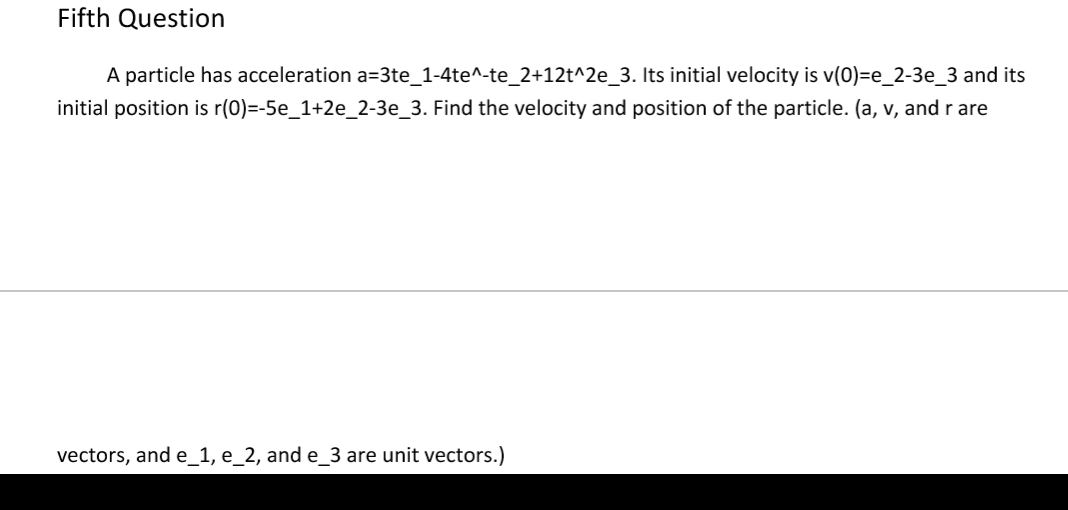 Solved A particle has acceleration | Chegg.com