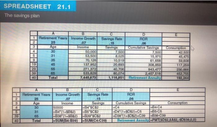 Solved With no taxes or inflation (Spreadsheet 211), what | Chegg.com