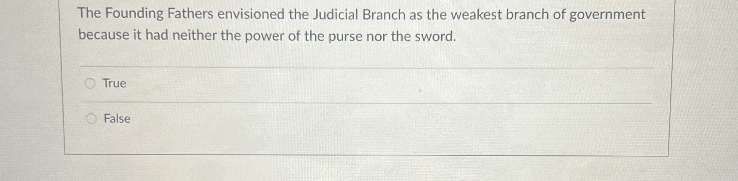 Solved The Founding Fathers envisioned the Judicial Branch | Chegg.com