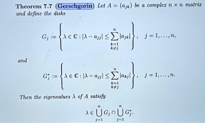 Use the Gerschgorin theorem to determine bounds for | Chegg.com