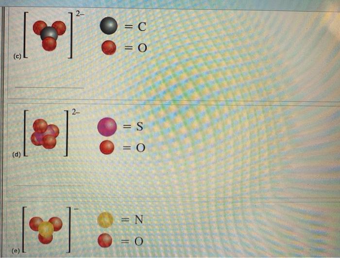 Solved Name each of the following polyatomic ions: 3- = P = | Chegg.com