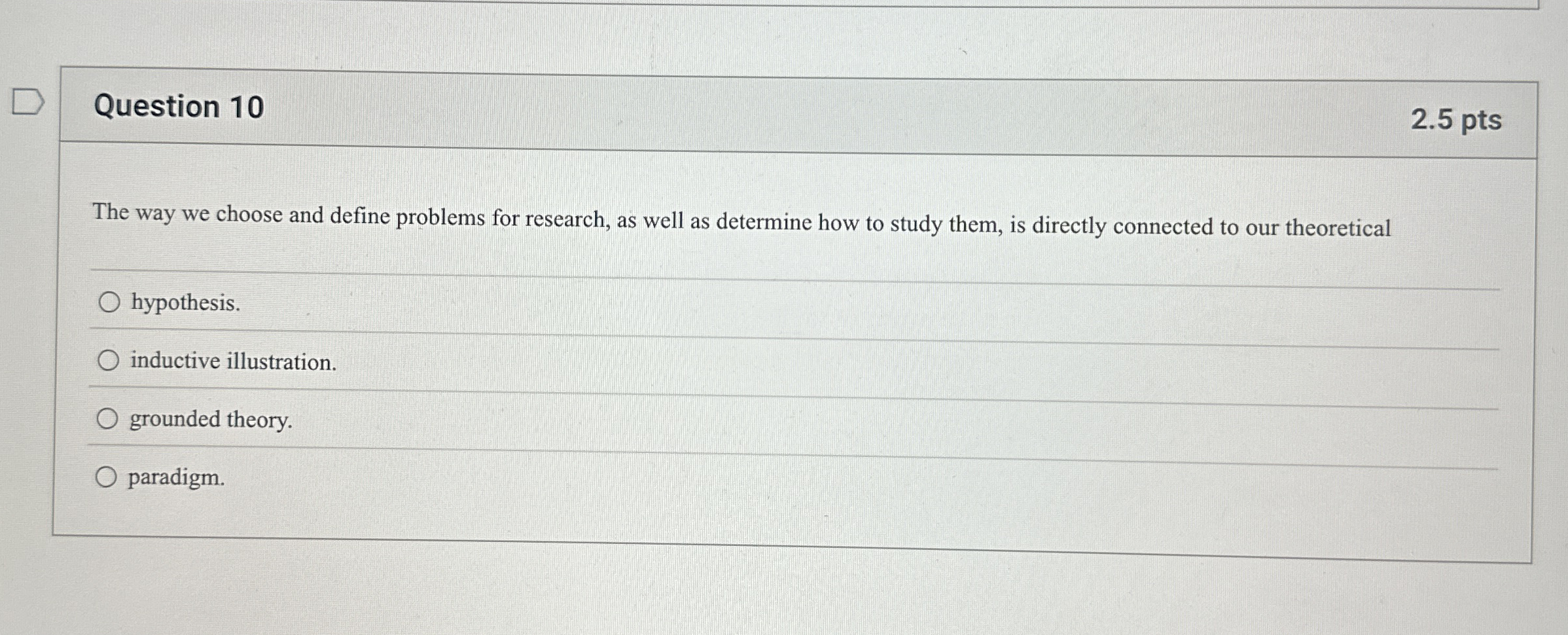 Solved Question 102.5 ﻿ptsThe way we choose and define | Chegg.com