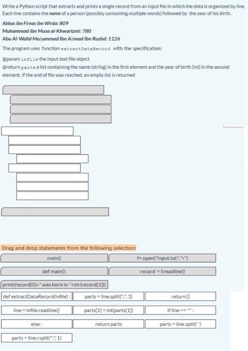 Solved Write A Python Script That Extracts And Prints A 