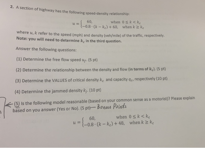 Solved 1. A four-lane undivided multilane highway (two lanes | Chegg.com