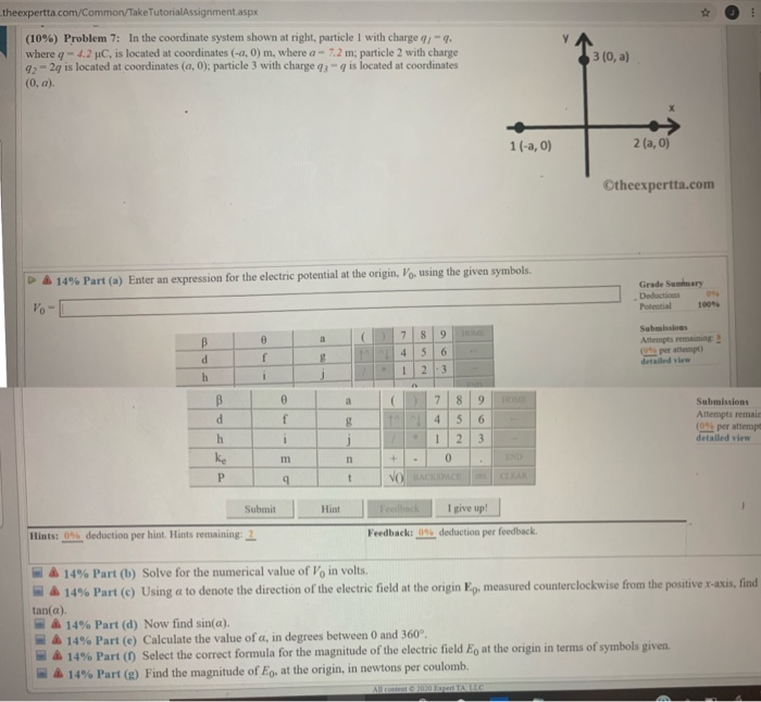 Solved theexpertta.com/Common/Take TutorialAssignment.aspx | Chegg.com