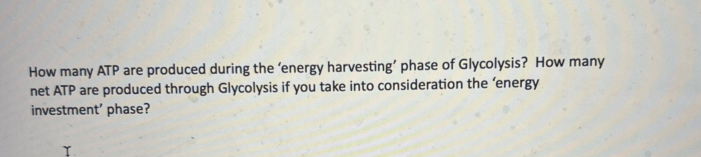 Solved How many ATP are produced during the 'energy | Chegg.com