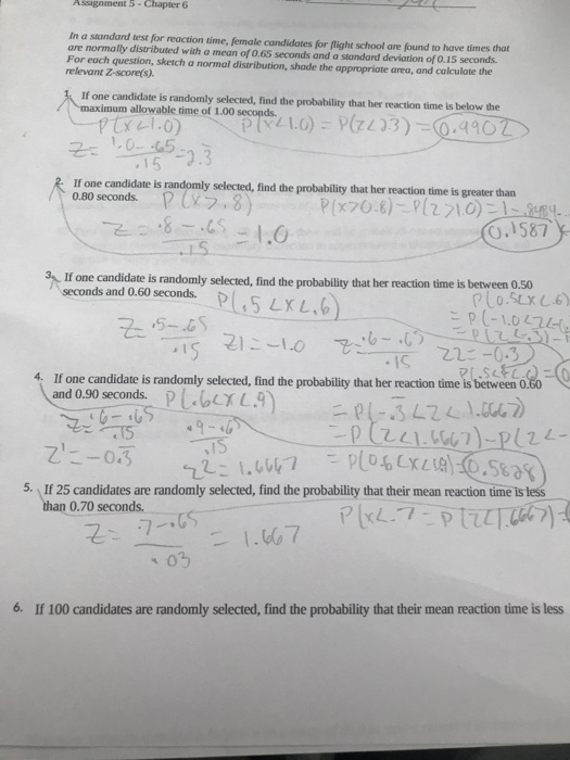 Solved Assignment 5 - Chapter 6 In a standard test for | Chegg.com