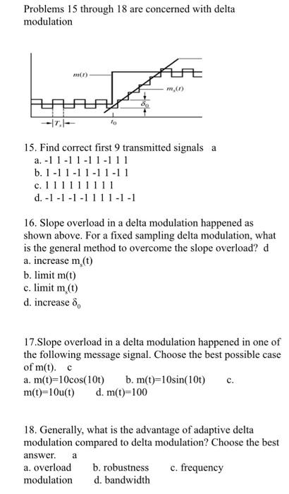 Solved Problems 15 through 18 are concerned with delta | Chegg.com