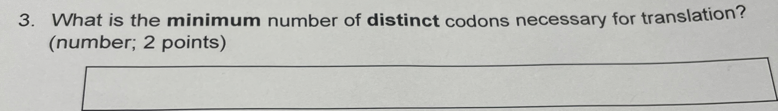 High Quality SOLUTION What is the minimum number of distinct codons | Chegg.com