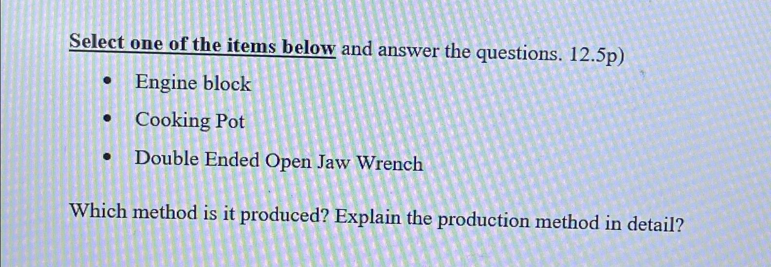 Solved Select one of the items below and answer the | Chegg.com