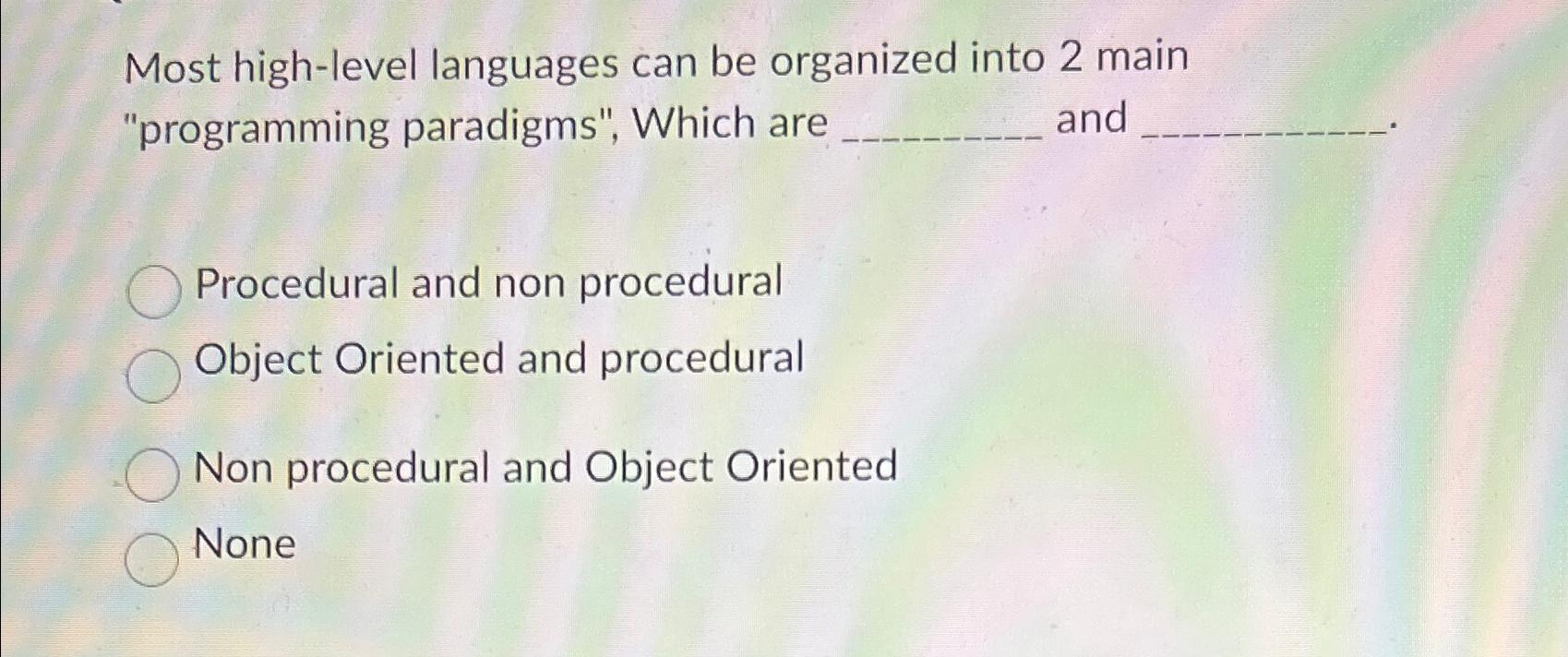 Solved Most high-level languages can be organized into 2 | Chegg.com
