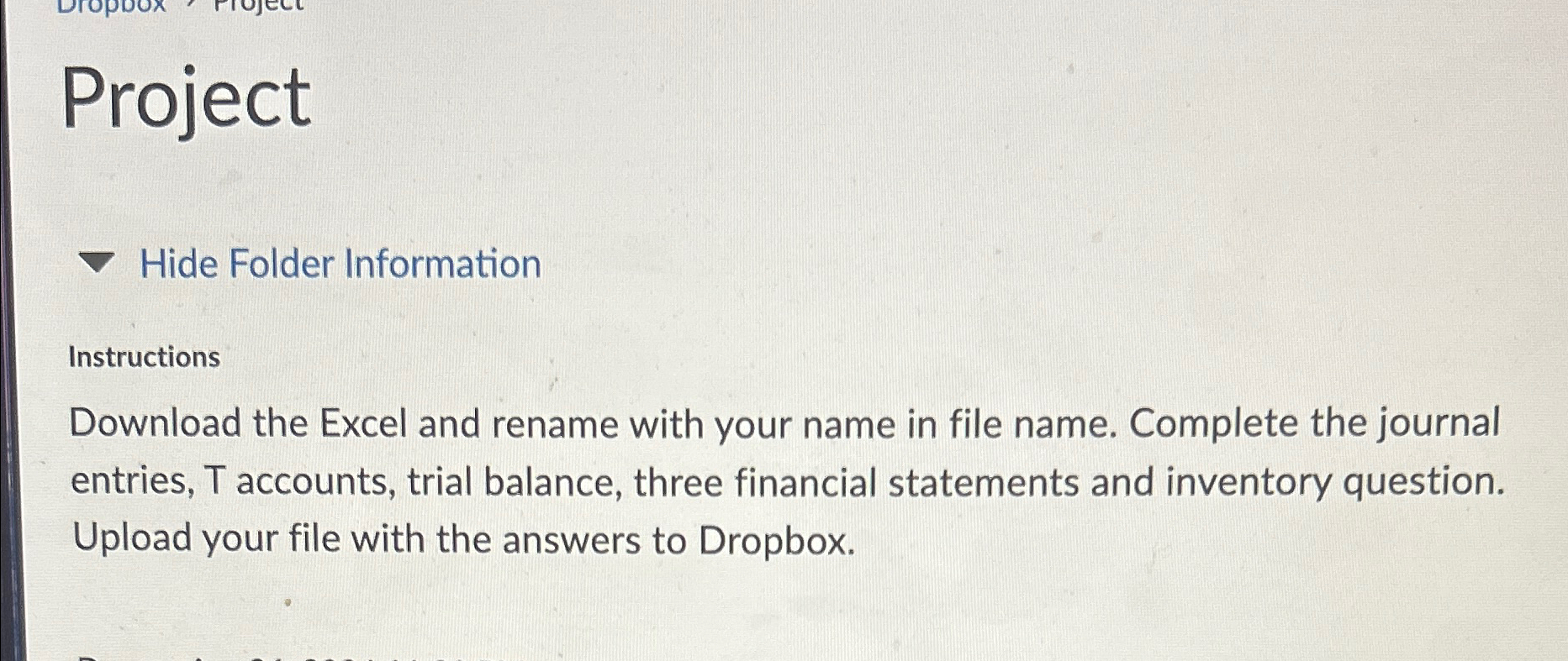 Solved ProjectHide Folder InformationInstructionsDownload | Chegg.com