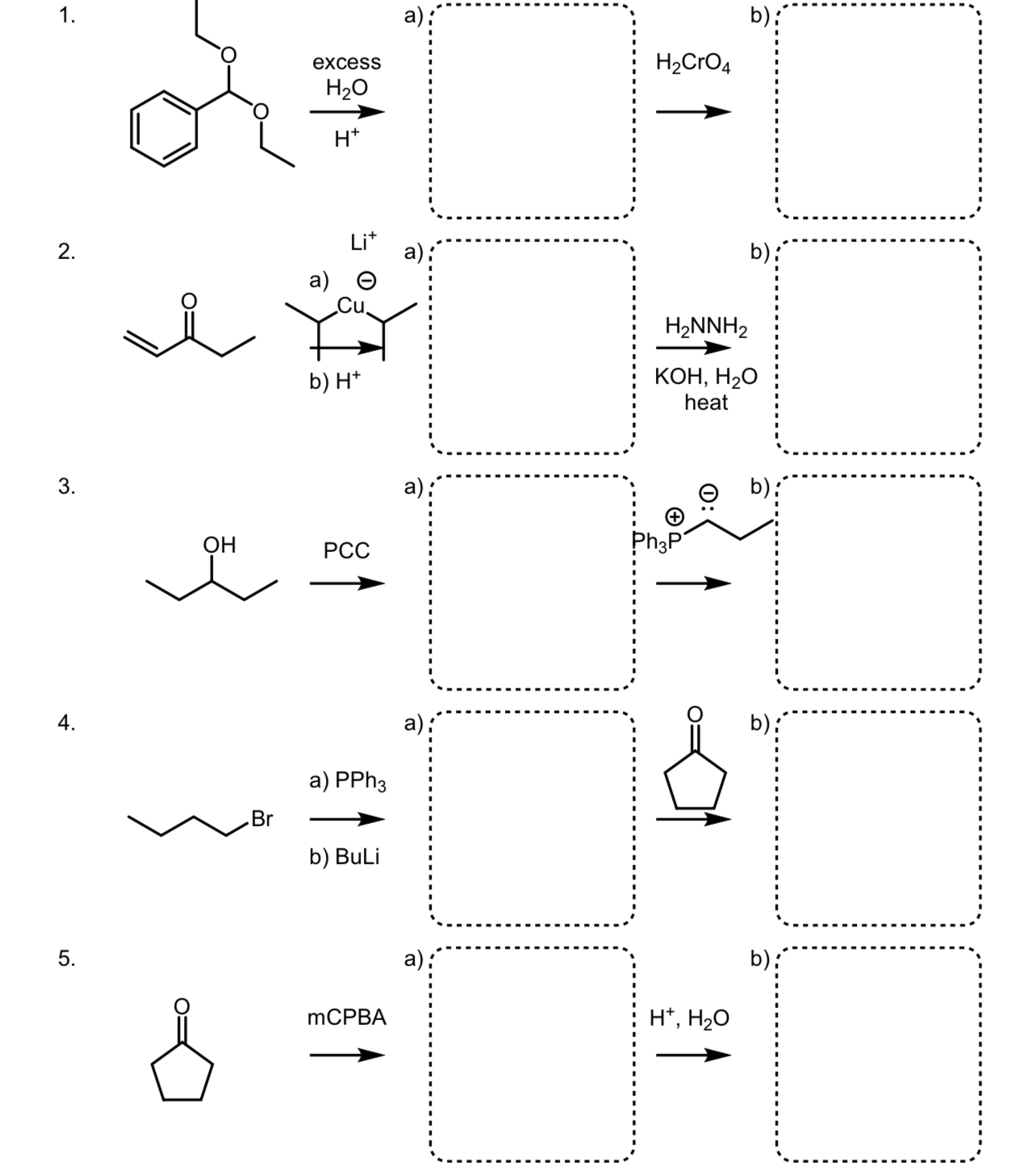 Fill in the products for each step of these | Chegg.com