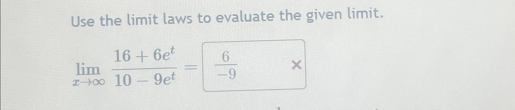 Solved Use the limit laws to evaluate the given | Chegg.com
