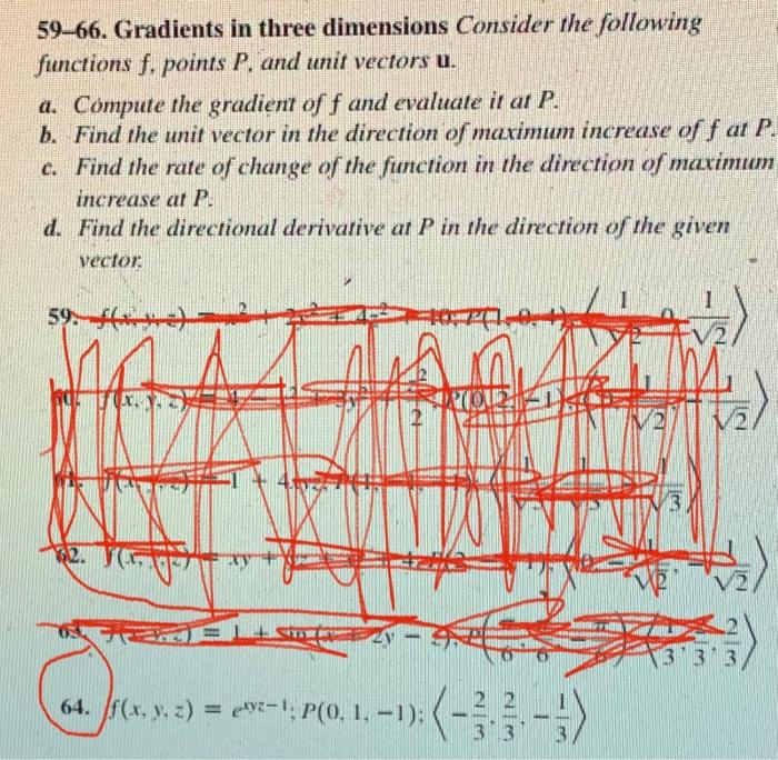 Solved 59–66. Gradients in three dimensions Consider the | Chegg.com
