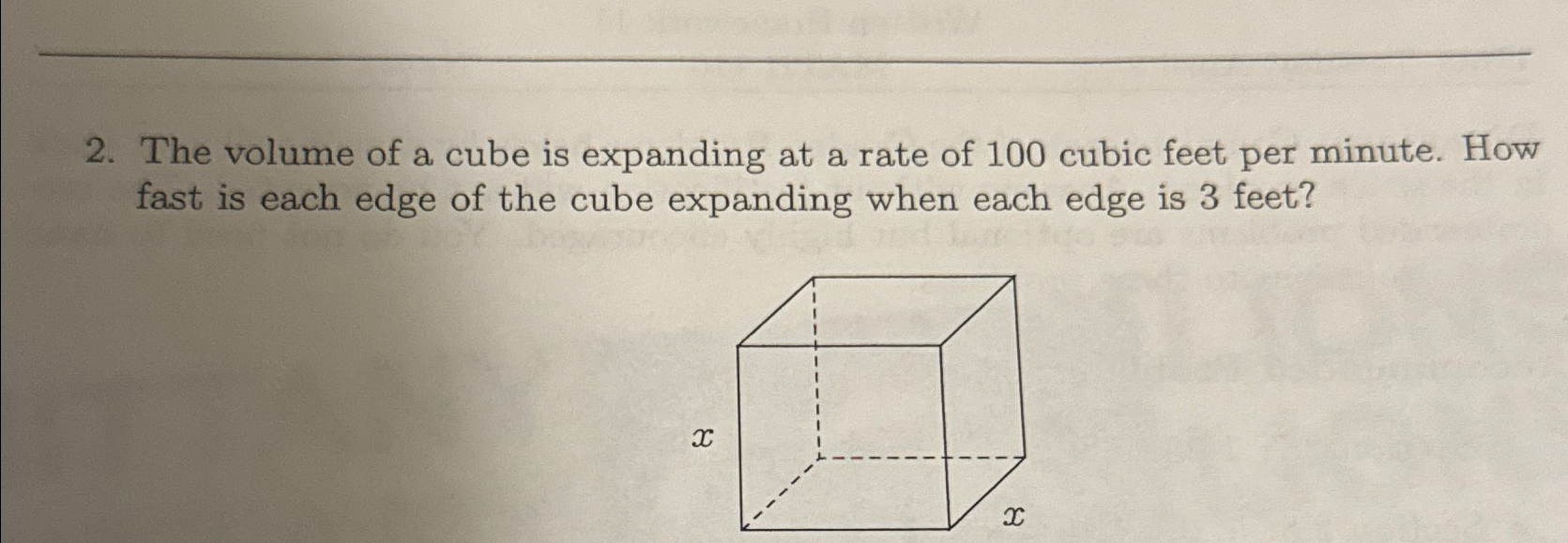 Solved The volume of a cube is expanding at a rate of 100 | Chegg.com