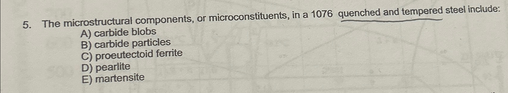 Solved The microstructural components, or microconstituents, | Chegg.com