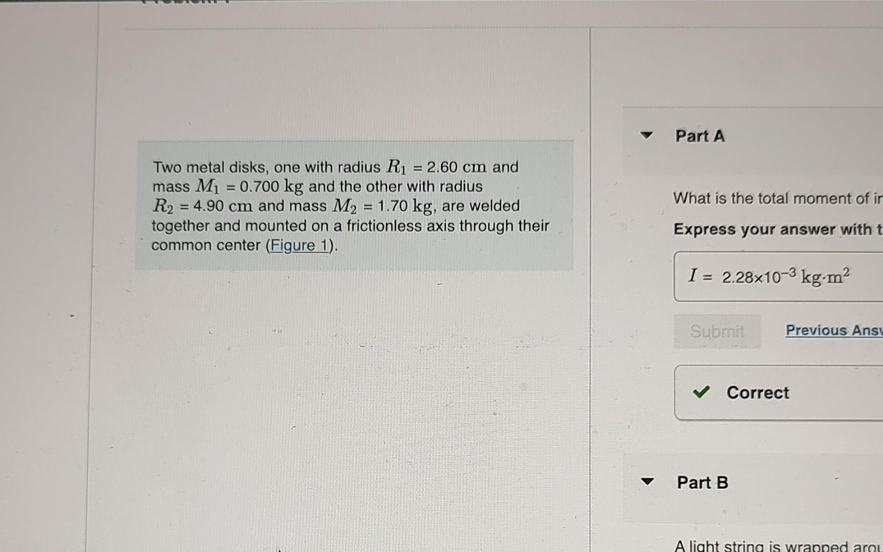 Solved A light string is wrapped around the edge of the | Chegg.com