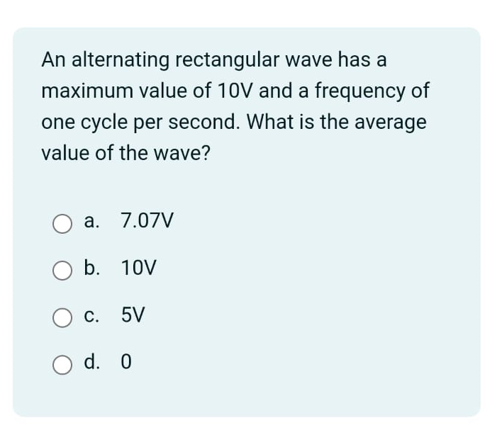 High Quality SOLUTION An alternating rectangular wave has a maximum value | Chegg.com