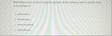 Solved Restricting access of users to specific portions of | Chegg.com