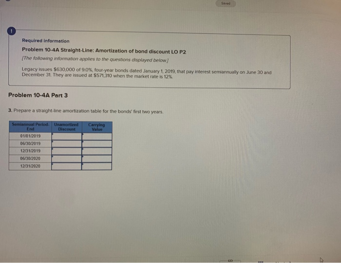 Solved Required information Problem 10-4A Straight-Line: | Chegg.com