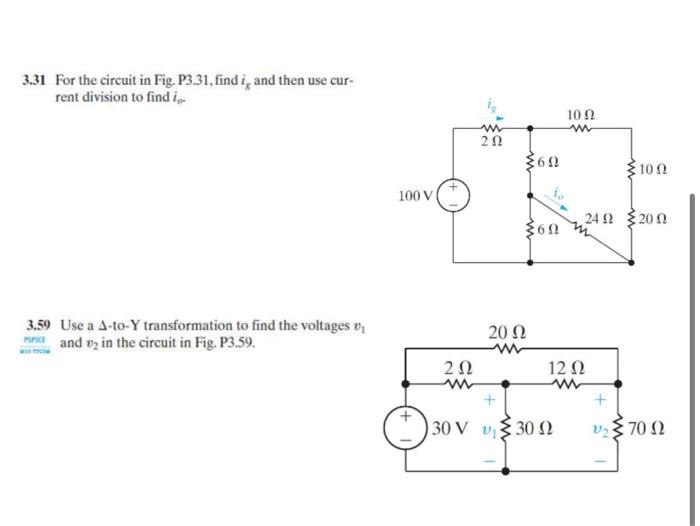 Solved 3.31 For the circuit in Fig. P3.31, find i, and then | Chegg.com