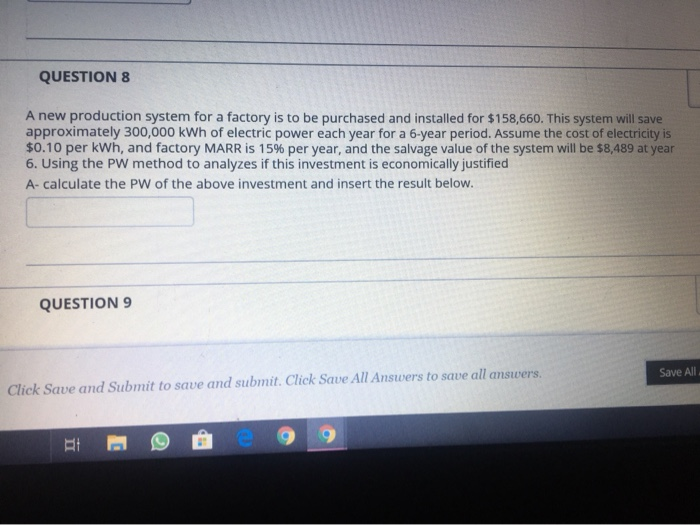 Solved QUESTION 9 Use AW analysis to compare between | Chegg.com